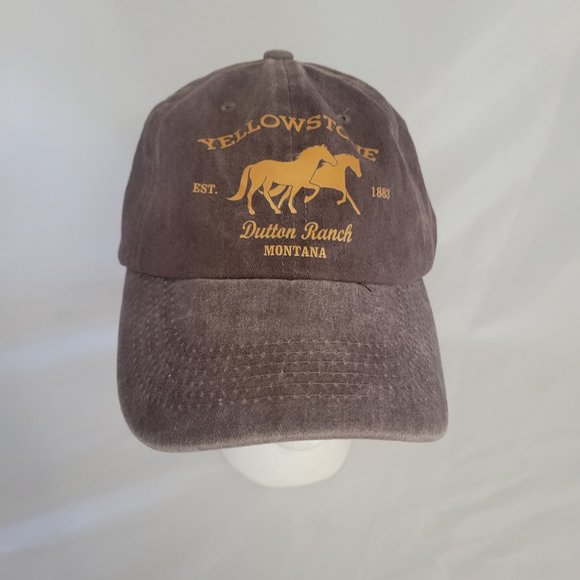 Accessories | Yellowstone Dutton Ranch Montana Adjustable Brown Cap ...